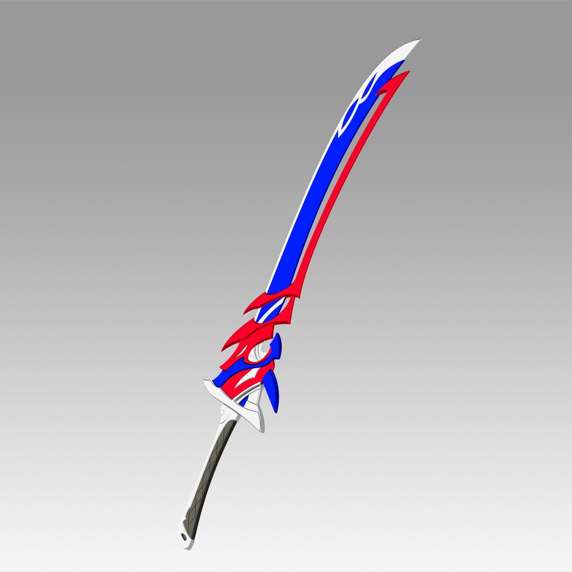 Genshin Impact Arataki Itto Redhorn Stonethresher Sword 3D model 3D ...