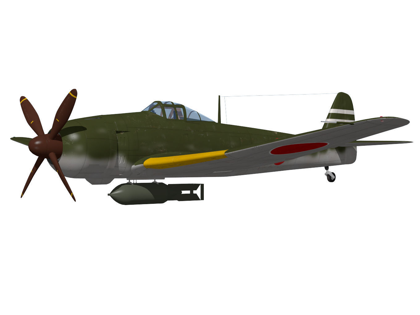 Kawasaki Ki119 3D model | CGTrader