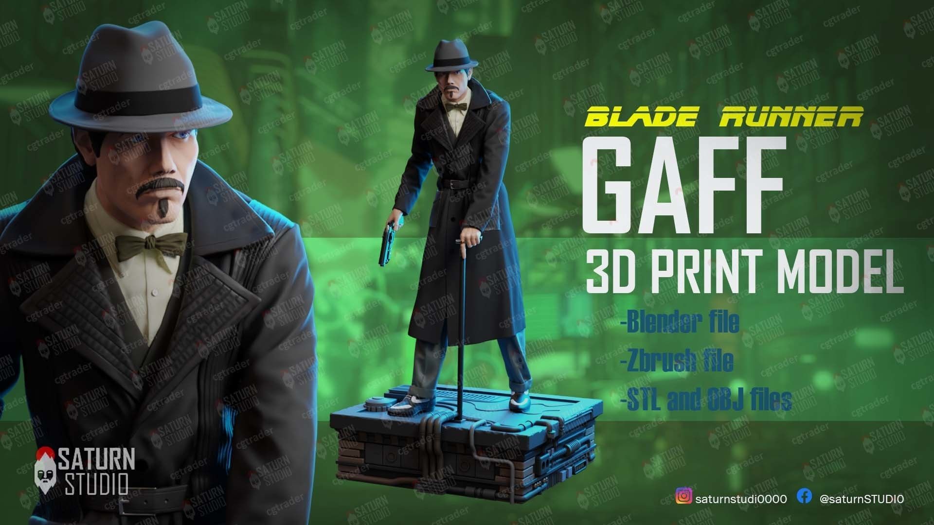 Gaff Blade Runner 3d print model 3D print mode 3D model 3D printable ...