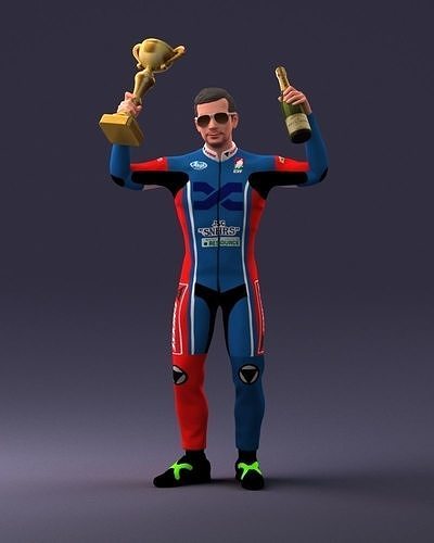 000169 Racing Champion Victory Pose 0808 3dp 3D model 3D printable ...