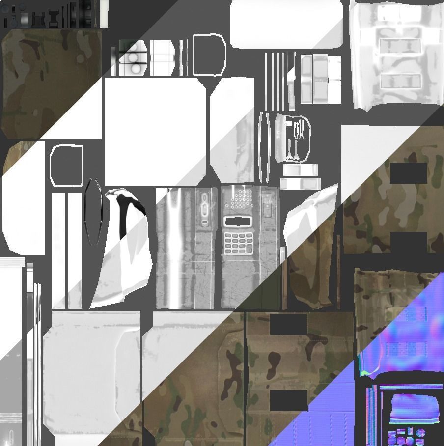 3D model MILITARY Game Ready Vest WARTECH TV-110 Plate Carrier VR / AR / low-poly | CGTrader