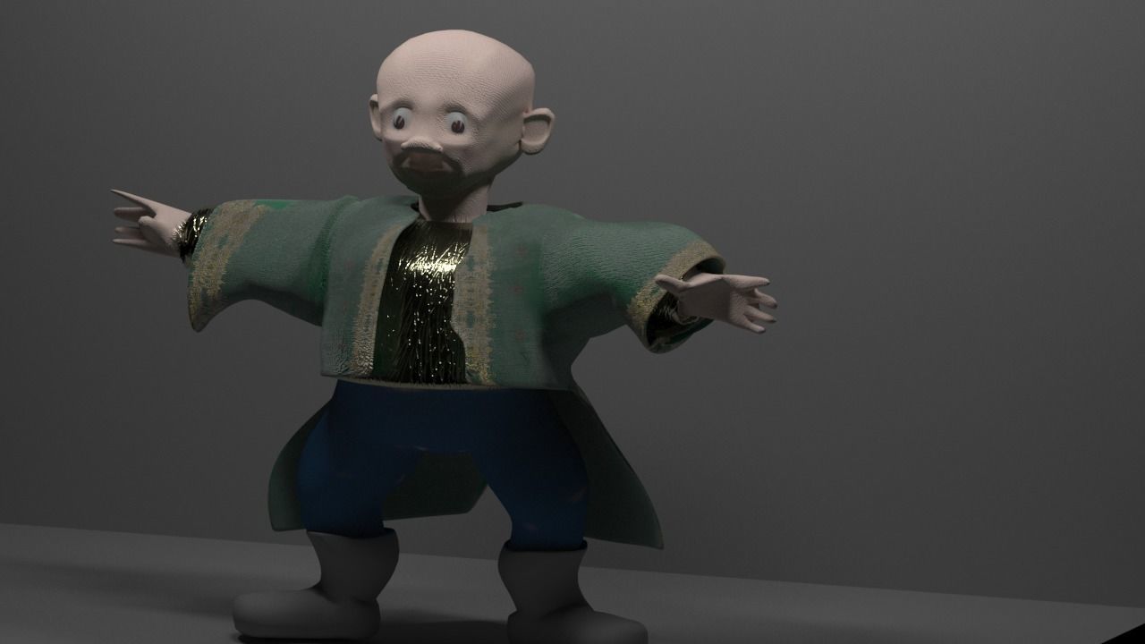 dancing dwarf 3D model rigged | CGTrader