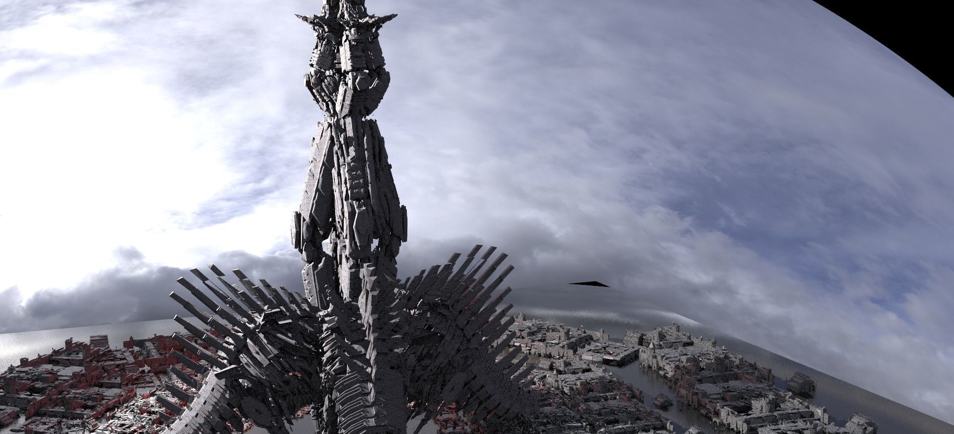 Sci Fi Skeleton towers 4 3D model | CGTrader