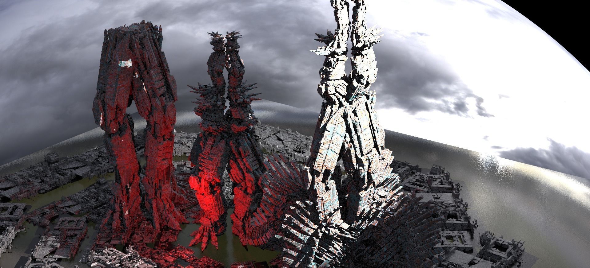 Robot Tower architecture Kit bash 3D model | CGTrader