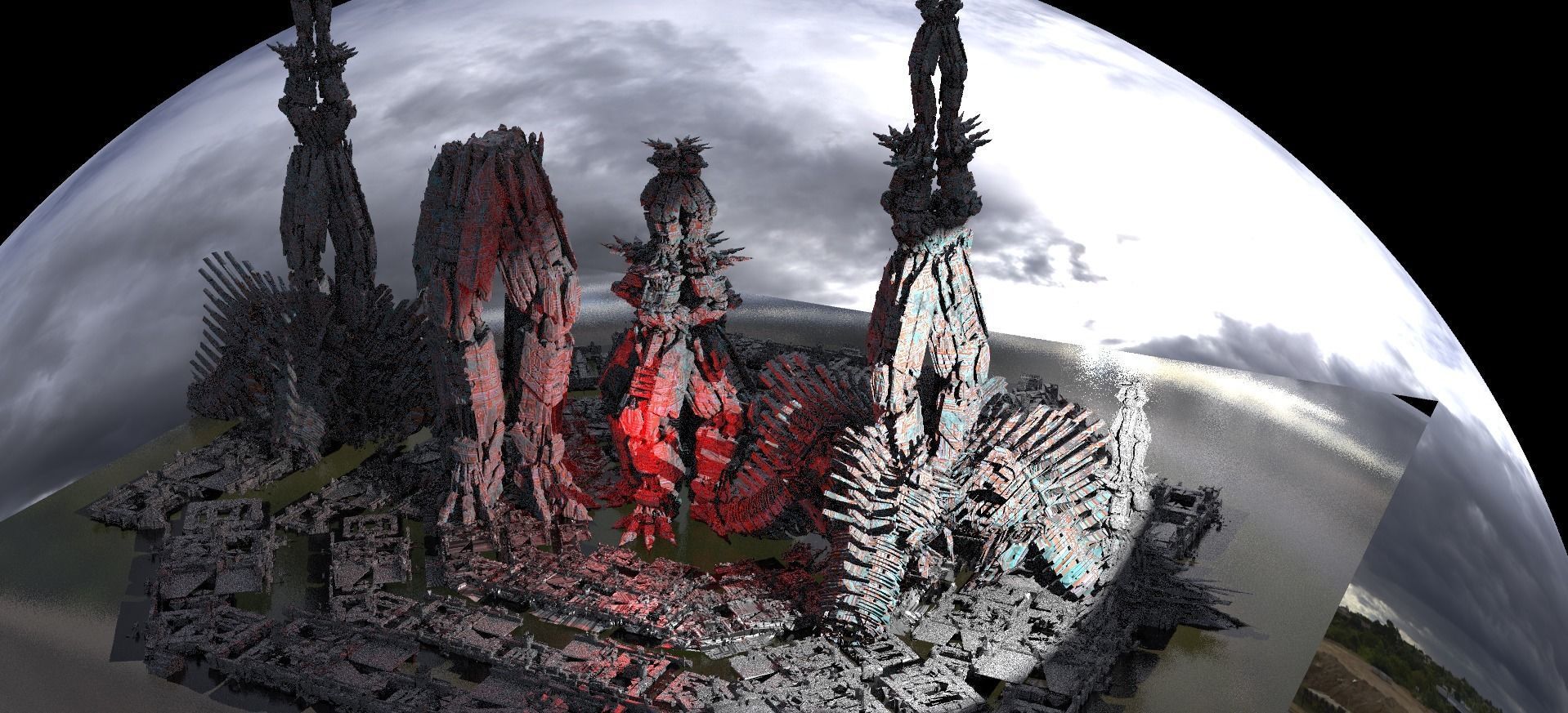 Robot Tower architecture Kit bash 3D model | CGTrader