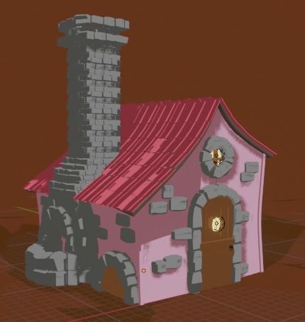 Pixie House With Mushrooms 3D model | CGTrader