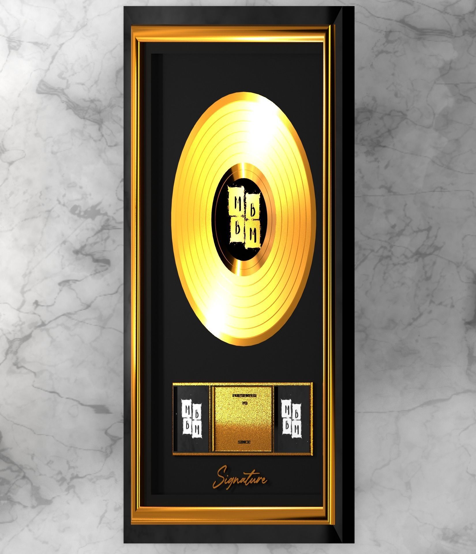 3D model music gold record award VR / AR / low-poly | CGTrader