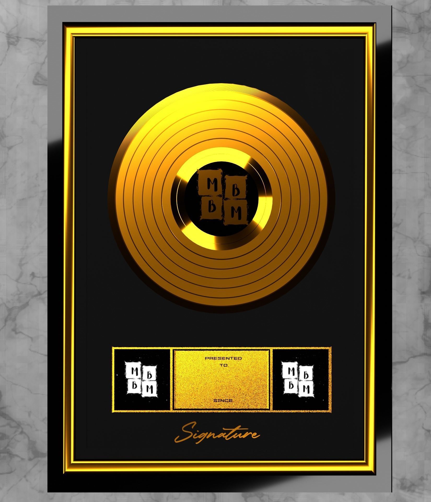 3D model music gold record award VR / AR / low-poly | CGTrader