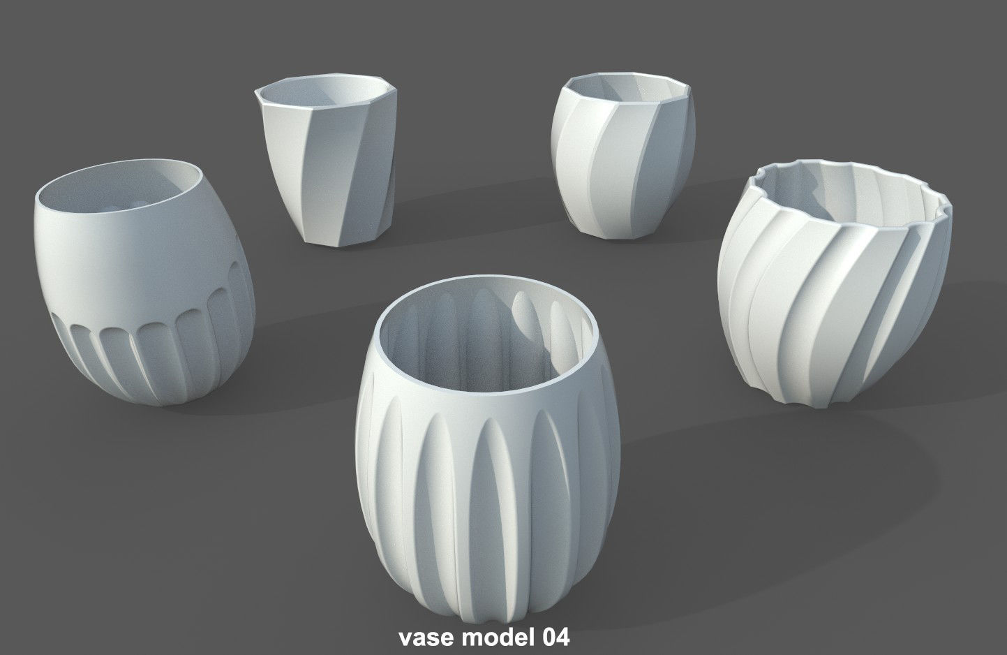 Vase Pack01 - 5 Models free 3D model 3D printable | CGTrader