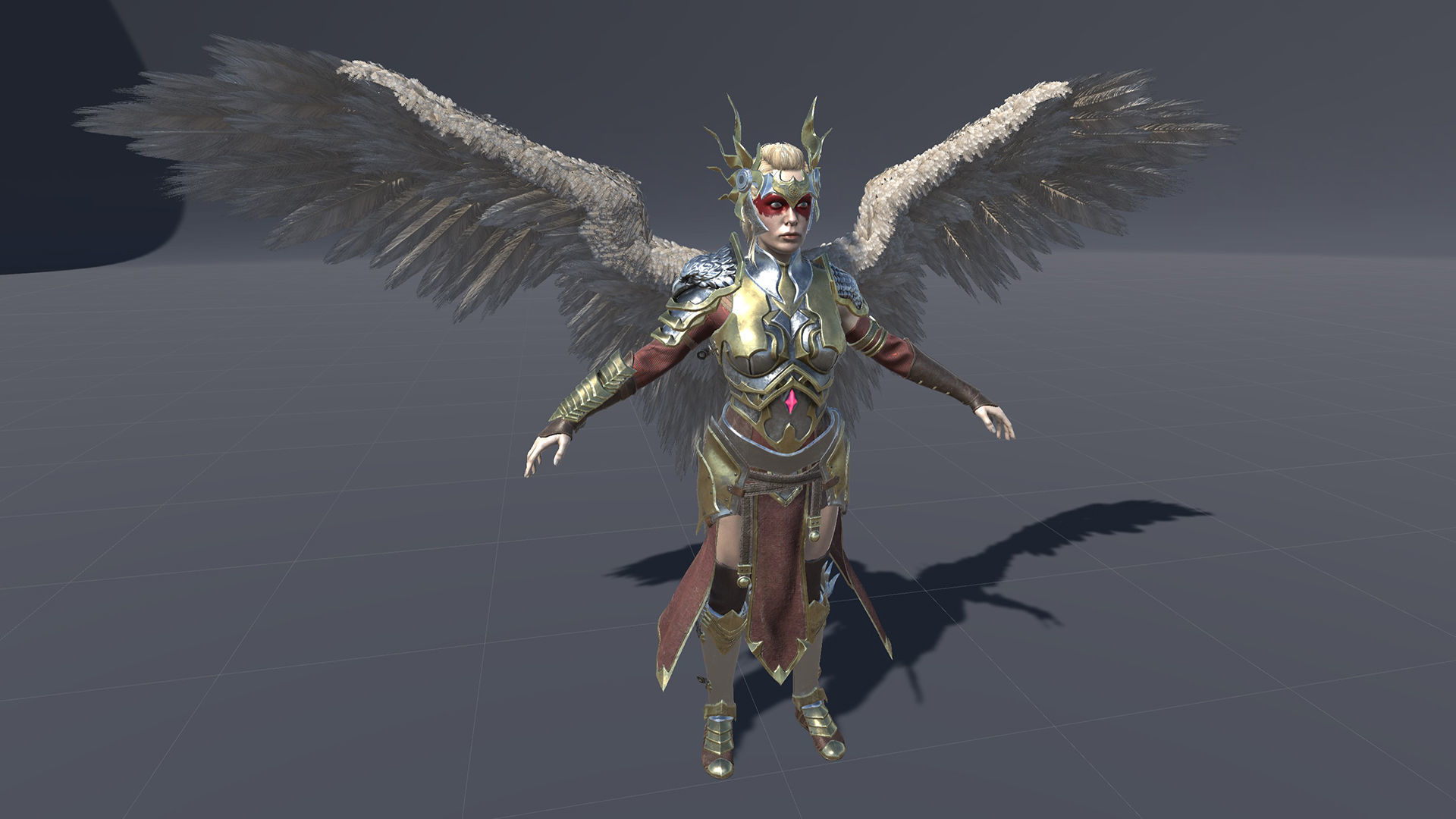 3D model Valkyrie female warrior VR / AR / low-poly rigged animated ...