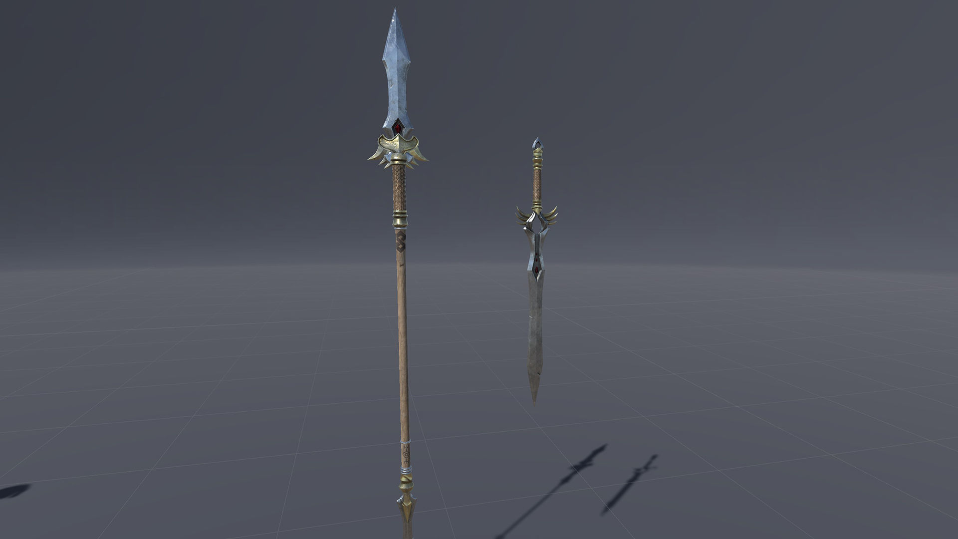 3D model Valkyrie female warrior VR / AR / low-poly rigged animated ...