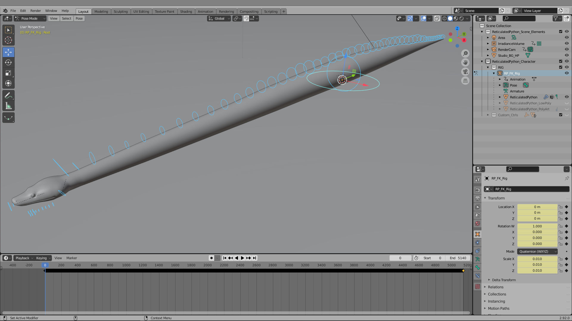 3D model Reticulated Python - Animated VR / AR / low-poly | CGTrader