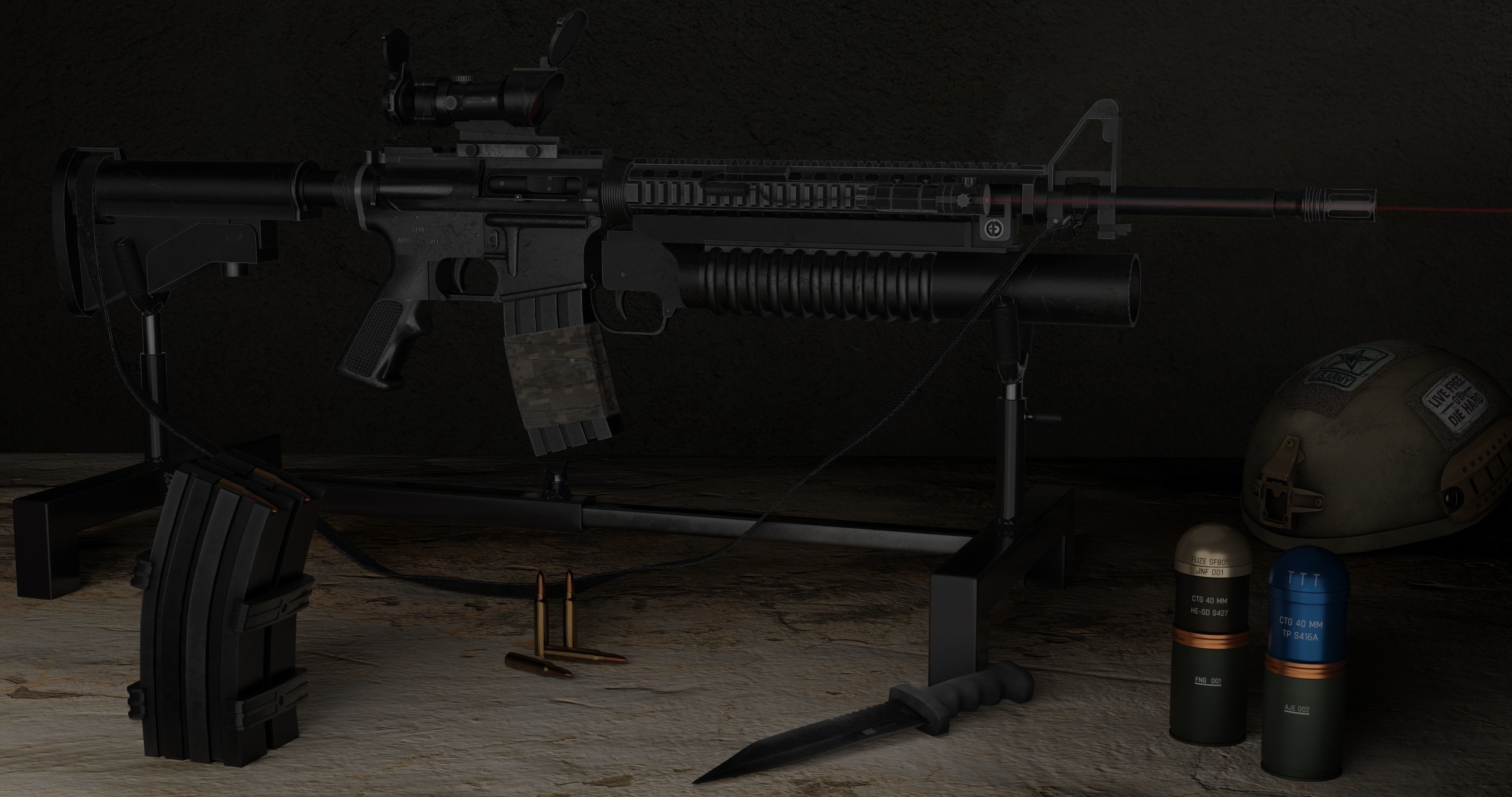 3D model M4A4 and other VR / AR / low-poly | CGTrader