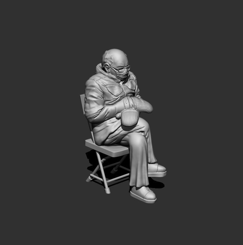 Bernie Sanders Sitting Meme 3D model 3D printable | CGTrader