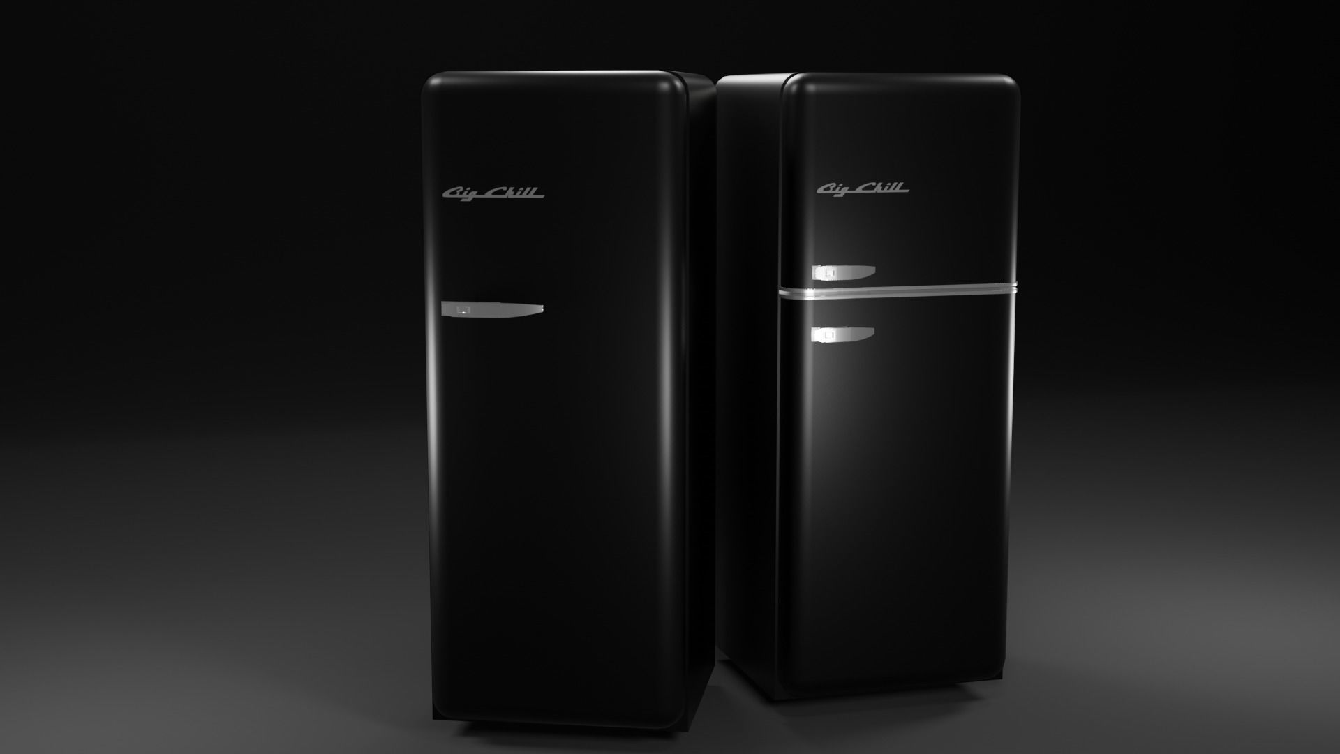 3D model Big Chill Retro Refrigerator VR / AR / low-poly | CGTrader