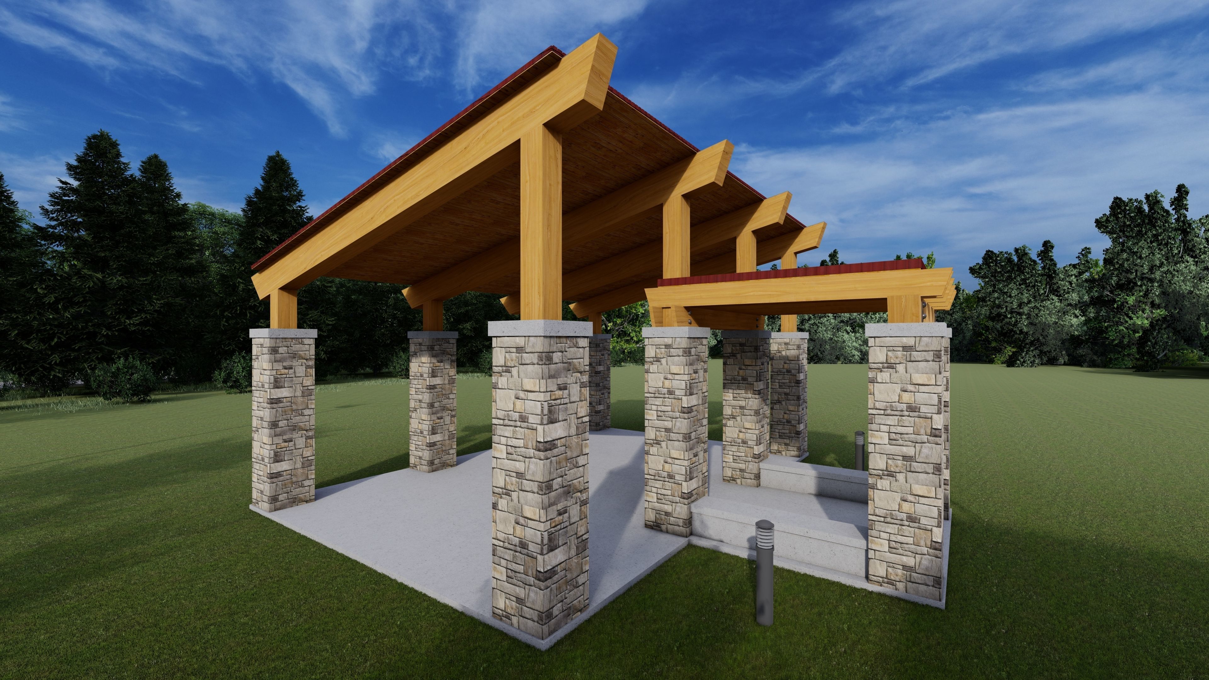 Pergola - Pergola 3D model 3D model animated rigged | CGTrader