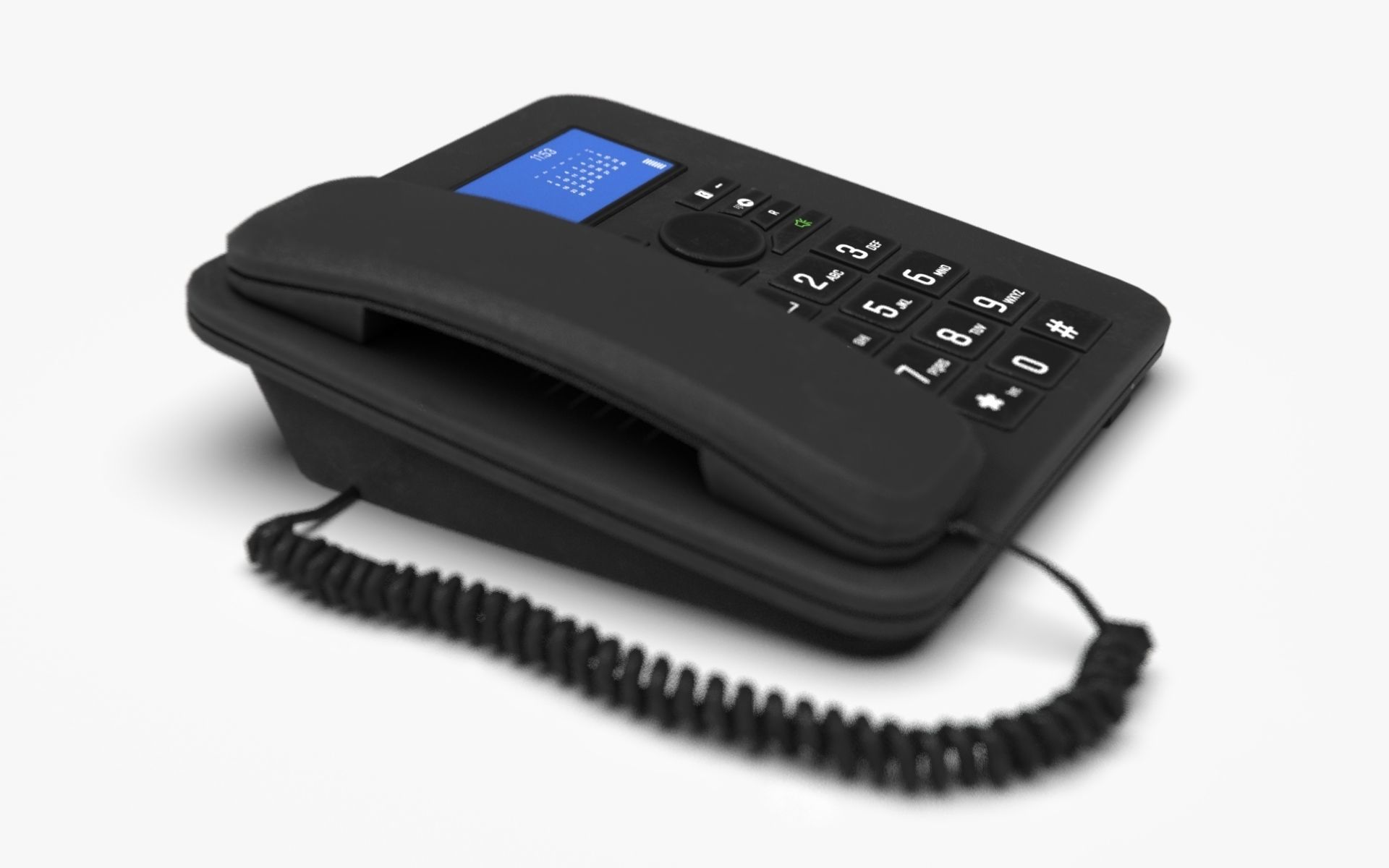 3D model Landline phone with cable VR / AR / low-poly | CGTrader