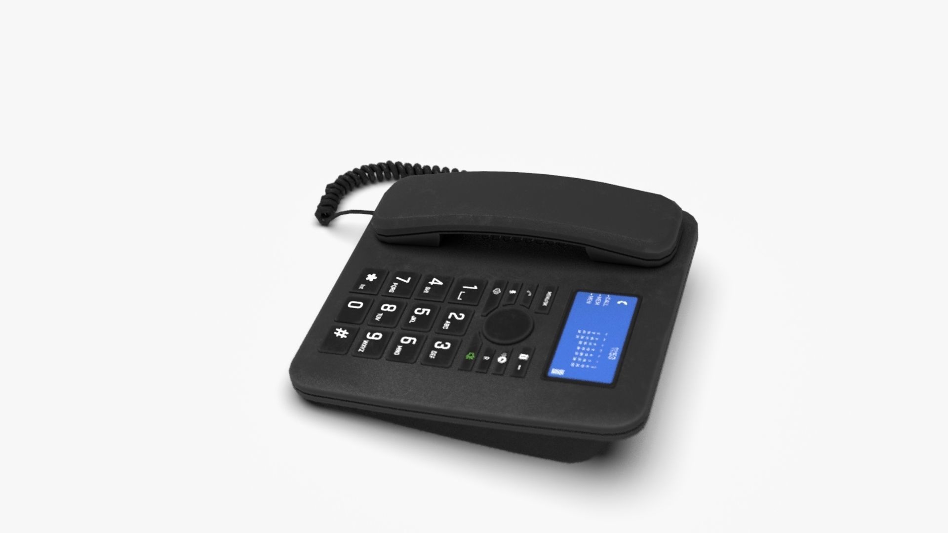 3D model Landline phone with cable VR / AR / low-poly | CGTrader