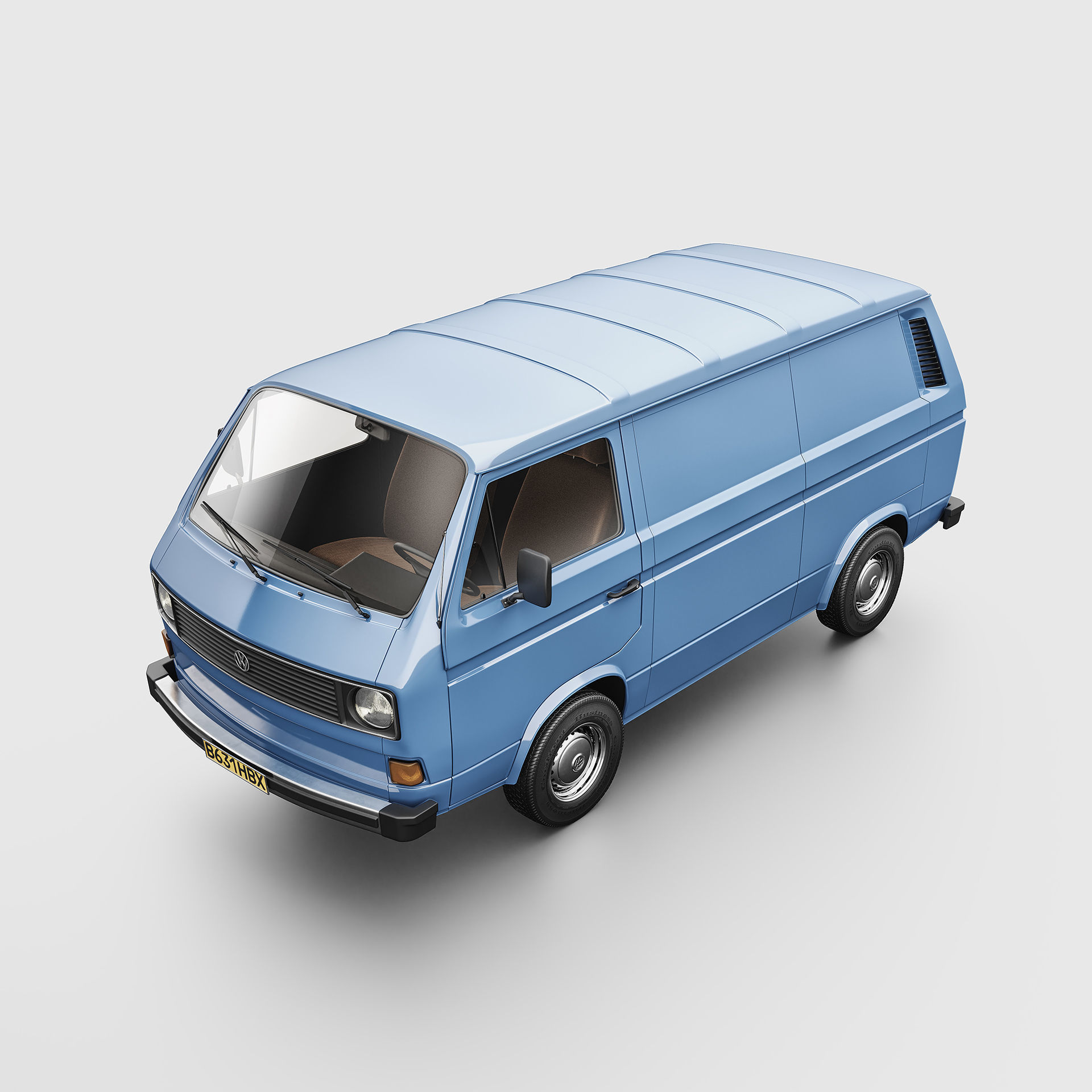 VW Transporter T3 Cargo 3D model | CGTrader