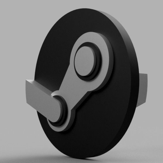 Steam logo 3D model | CGTrader