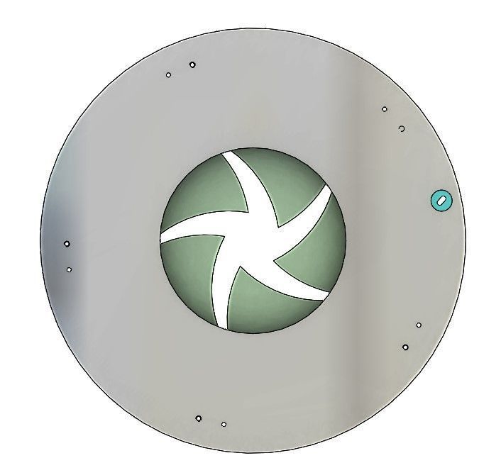 3DP5BLROD70A Mechanical Iris shutter diyidea mechanism aperture 3D ...