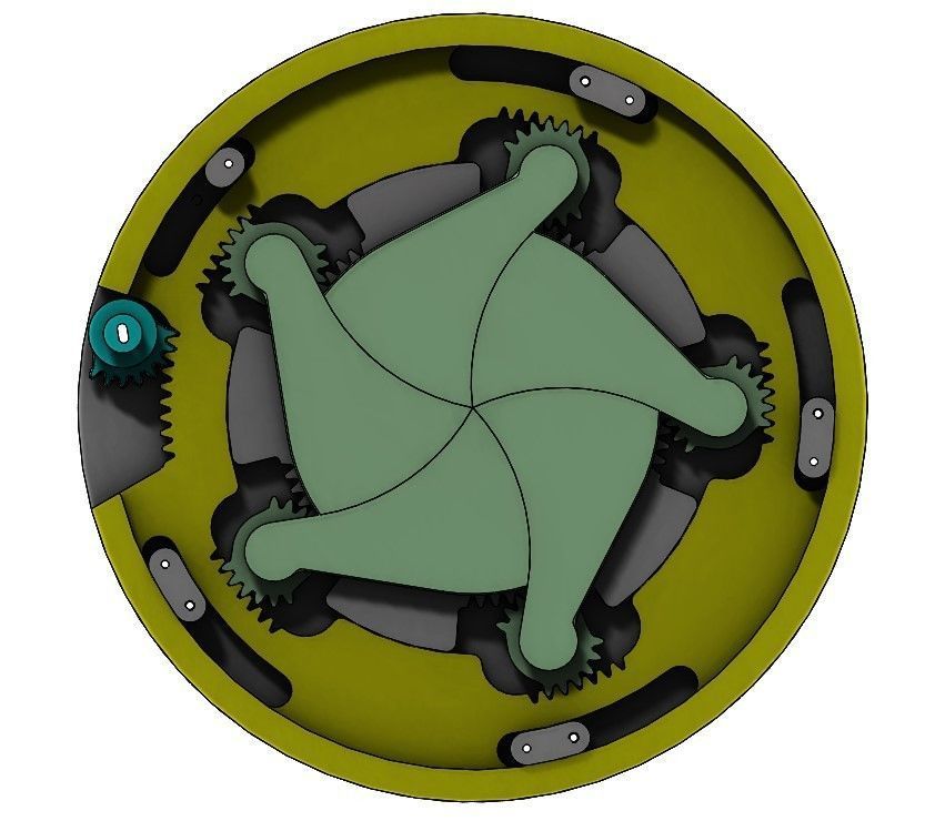 3DP5BLROD70A Mechanical Iris shutter diyidea mechanism aperture 3D ...