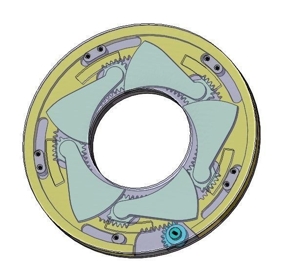 3DP5BLROD70A Mechanical Iris shutter diyidea mechanism aperture 3D ...