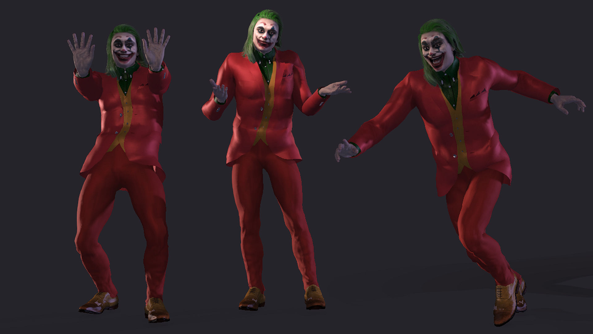 Joker High quality character full Rigged and Animated 3D model animated ...