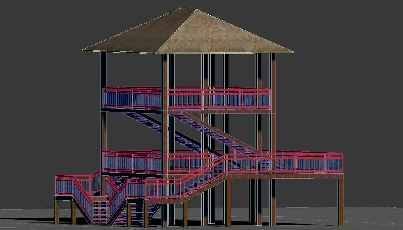 wood building free 3D model | CGTrader