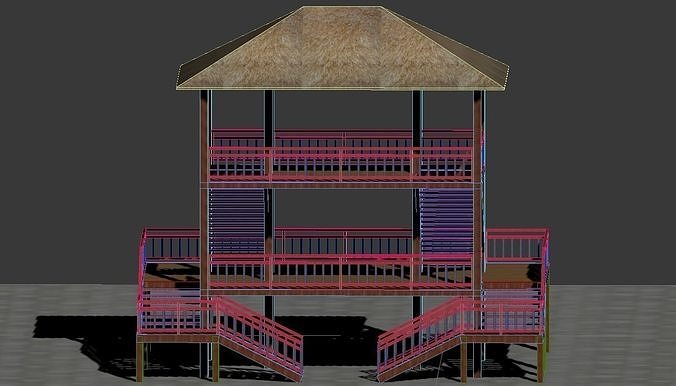 wood building free 3D model | CGTrader