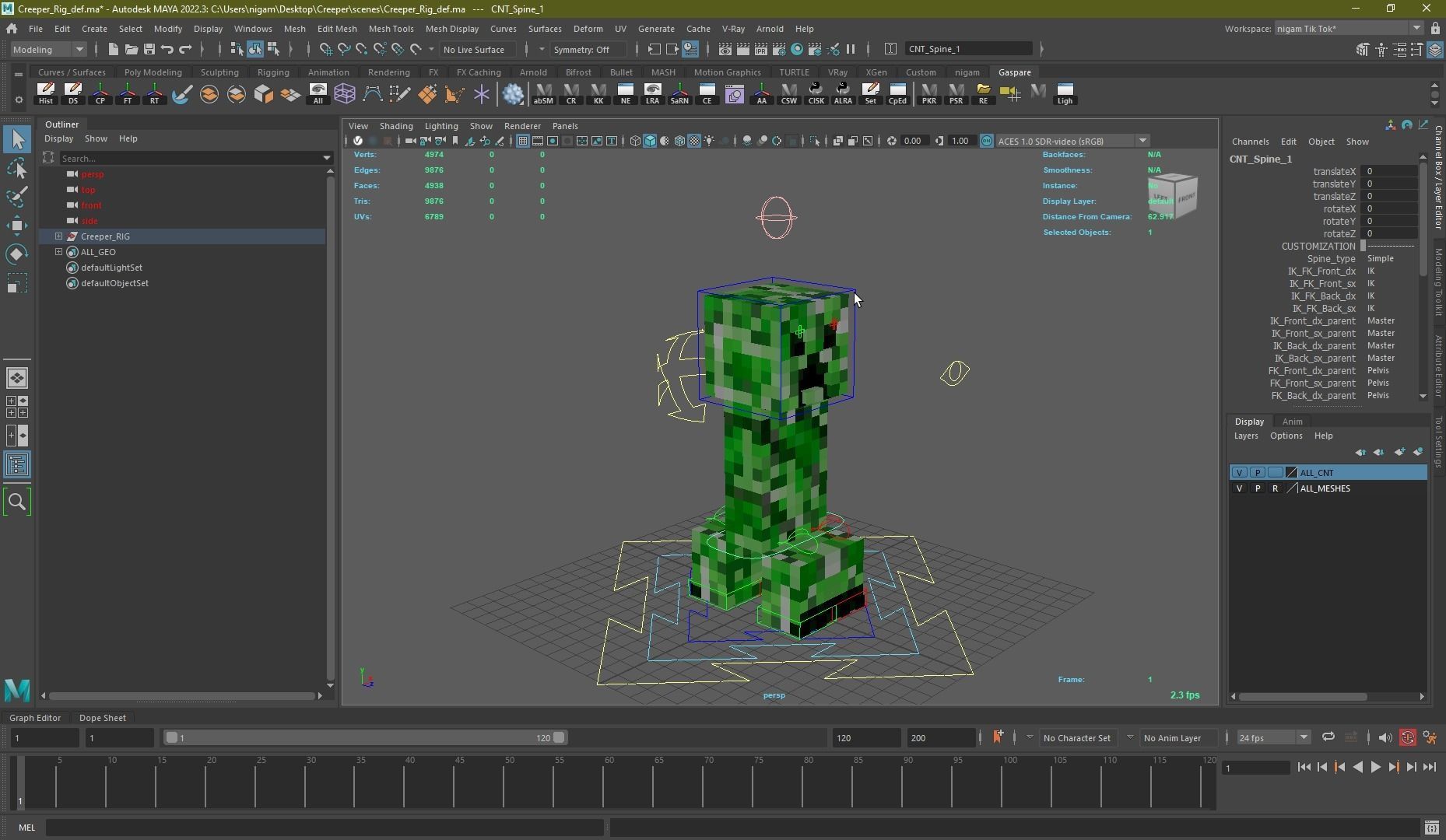 3D model Minecraft Creeper VR / AR / low-poly | CGTrader