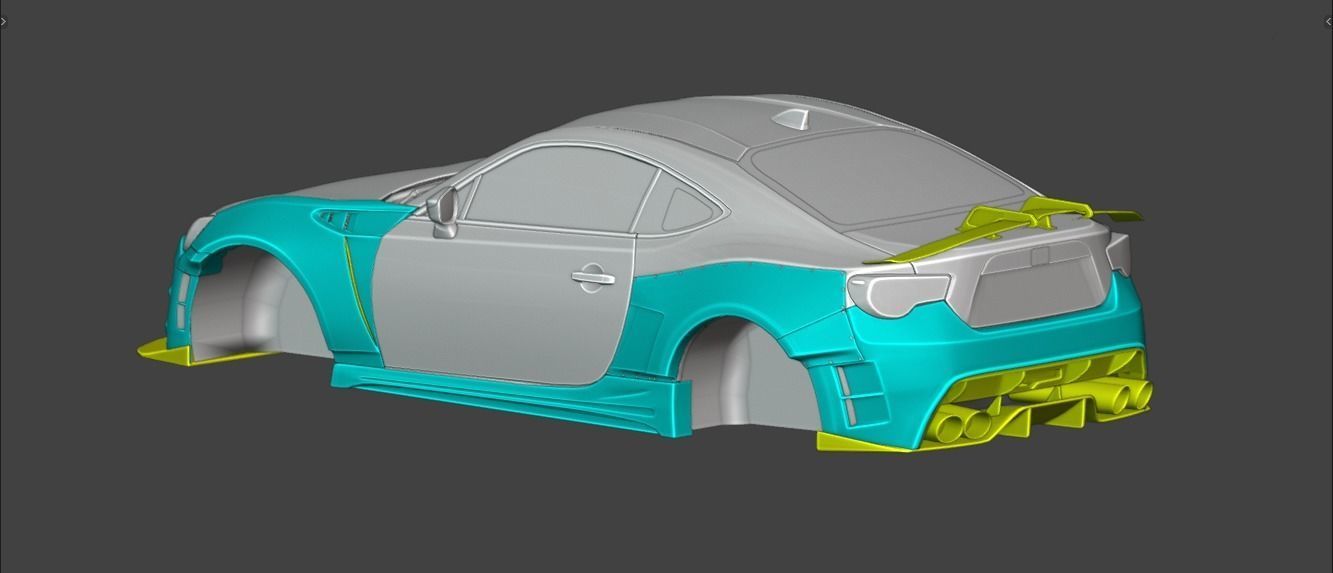 Toyota GT86 Kuhl Racing Bodykit 3D model | CGTrader