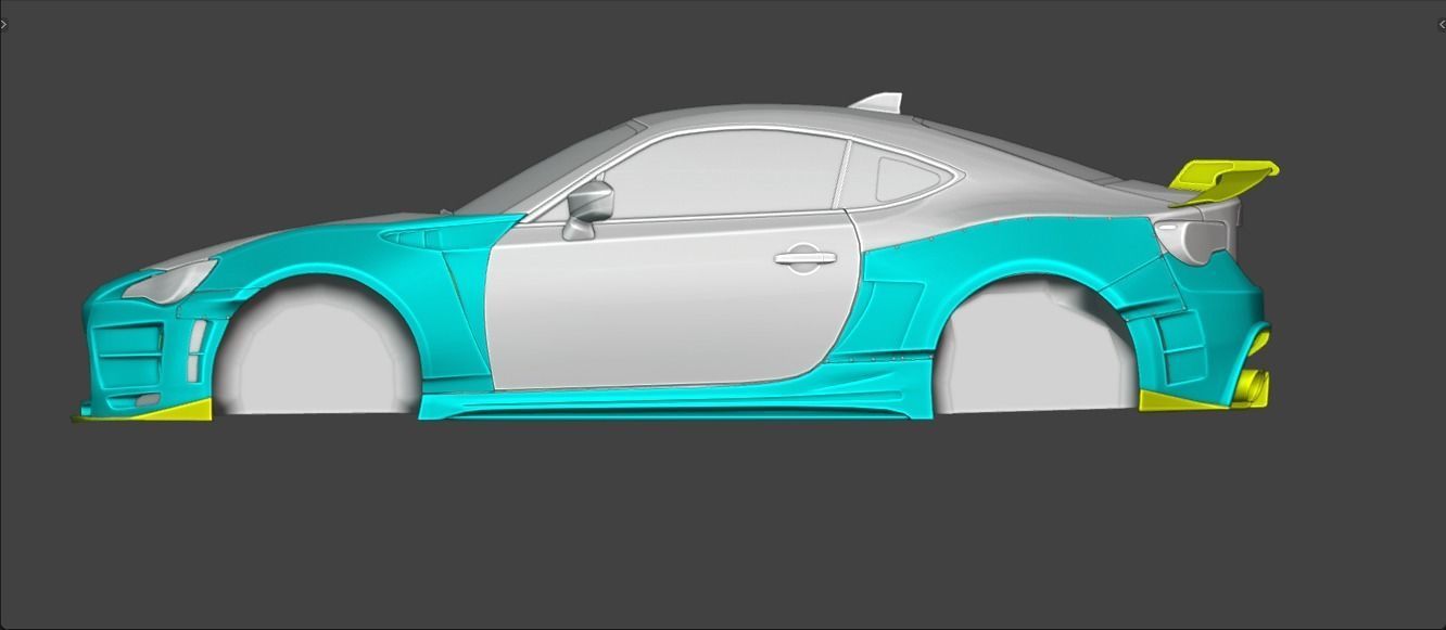 Toyota GT86 Kuhl Racing Bodykit 3D model | CGTrader