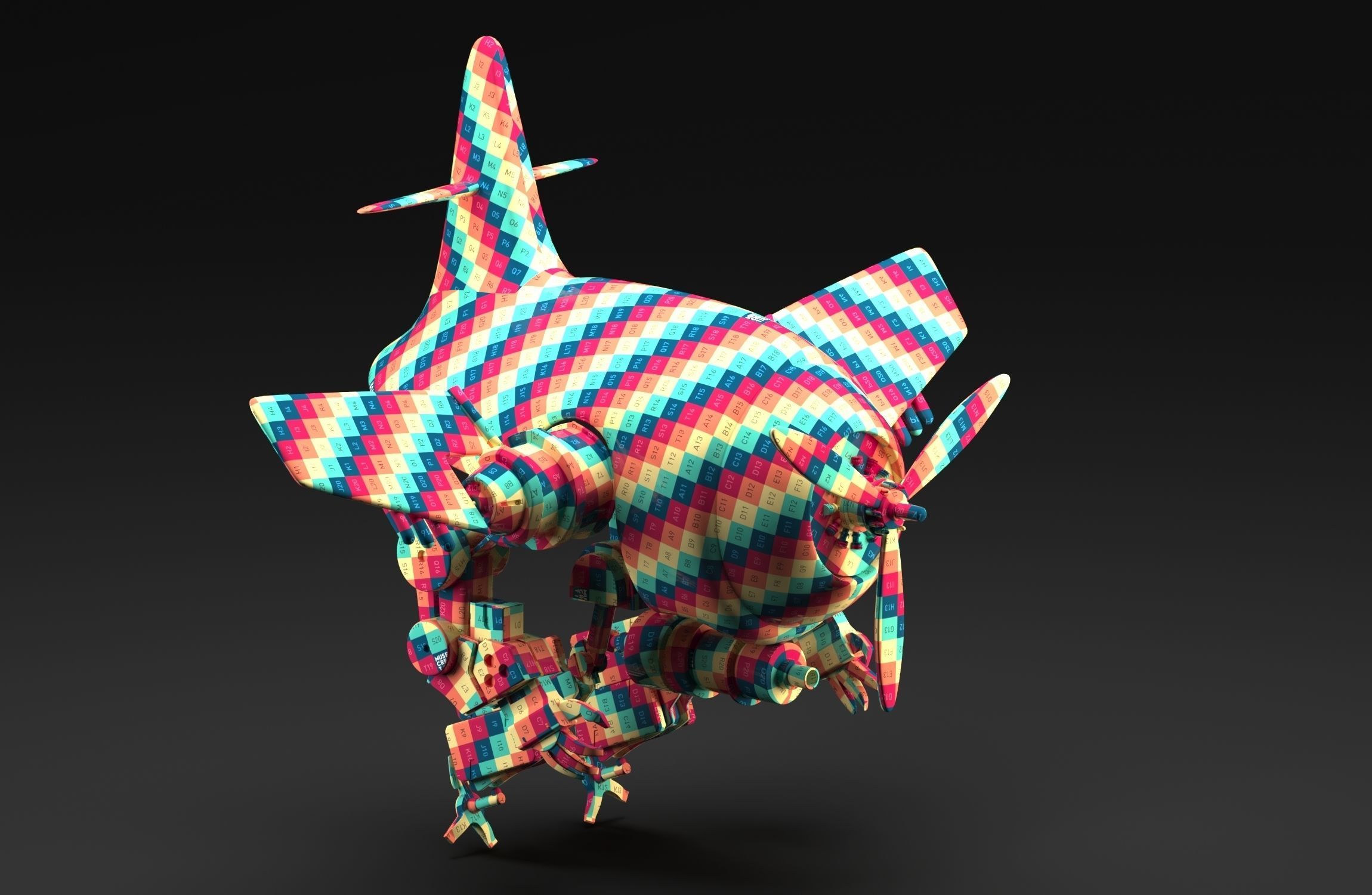 High Poly Conceptual Aircraft Engine Robot Base Mesh 3D model | CGTrader