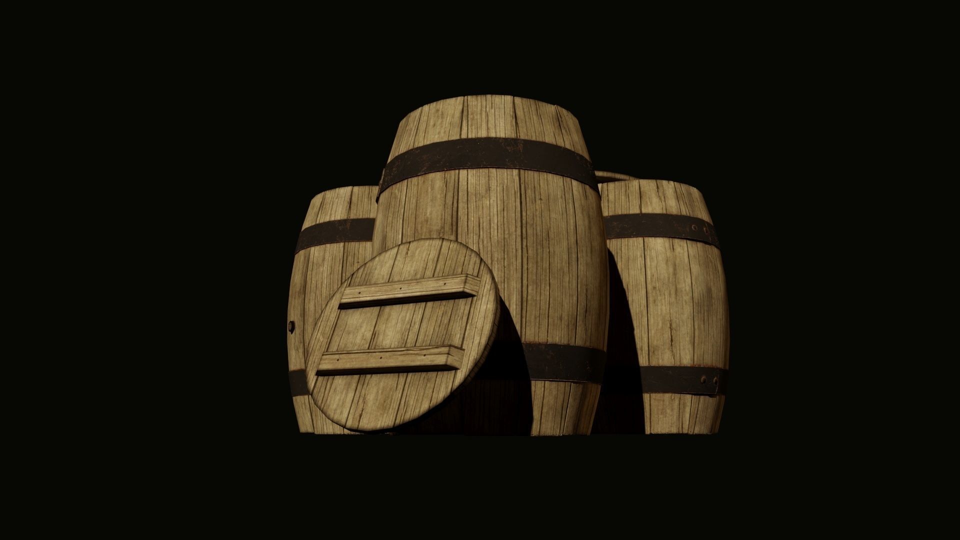 3D model Old Medieval Barrel VR / AR / low-poly | CGTrader
