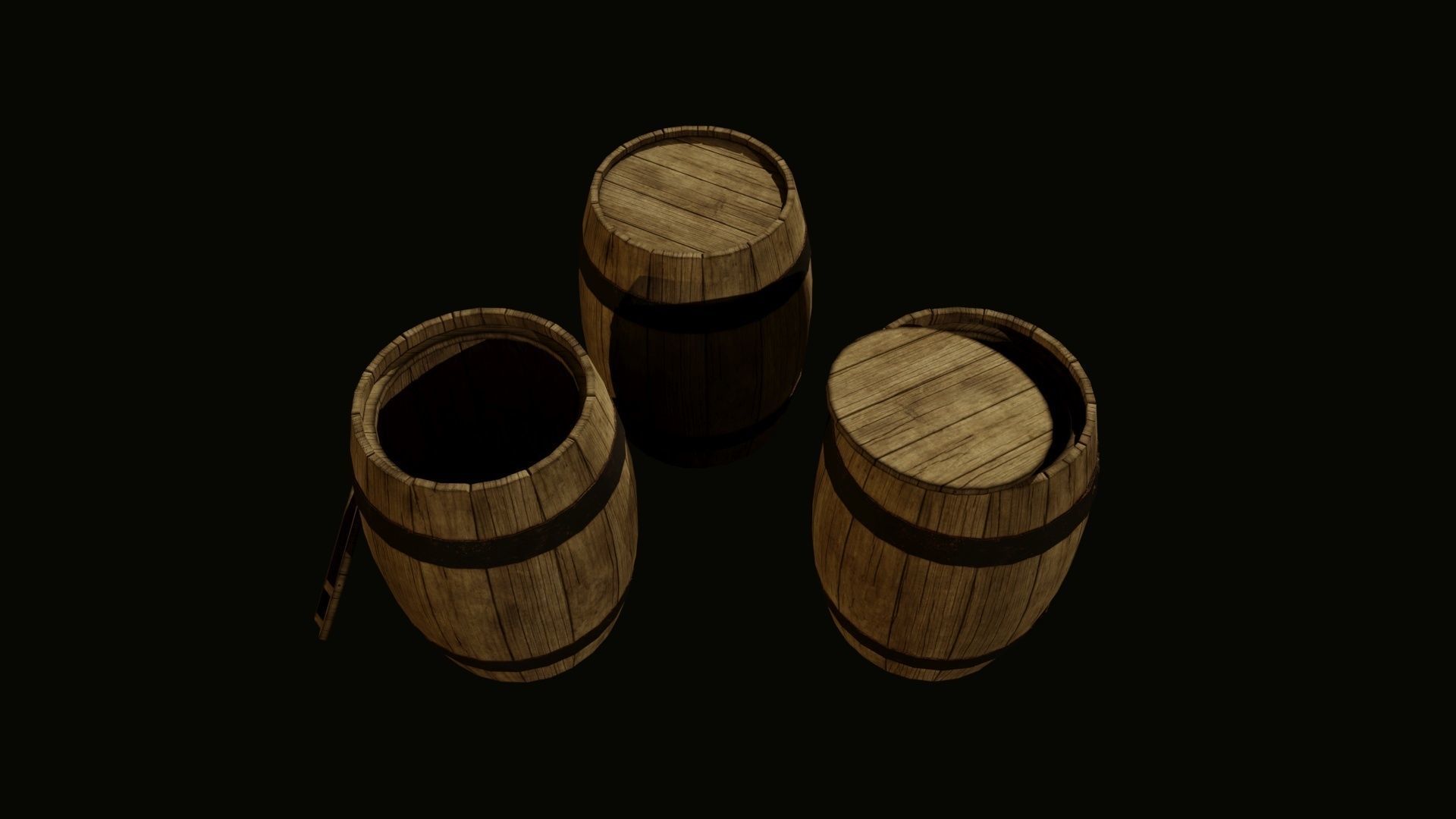 3D model Old Medieval Barrel VR / AR / low-poly | CGTrader