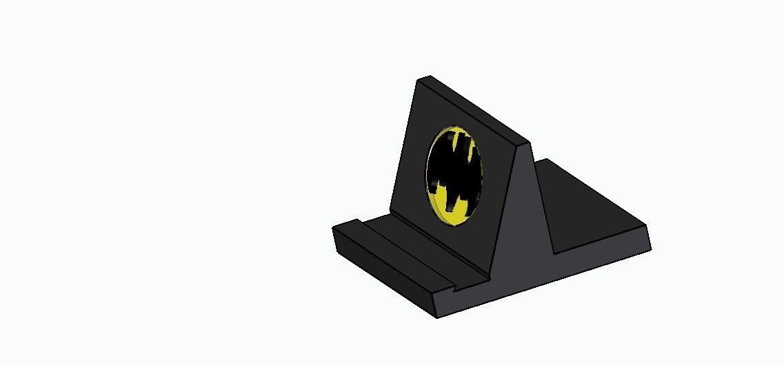 Phone holder with a Batman logo 3D print model 3D model 3D printable ...