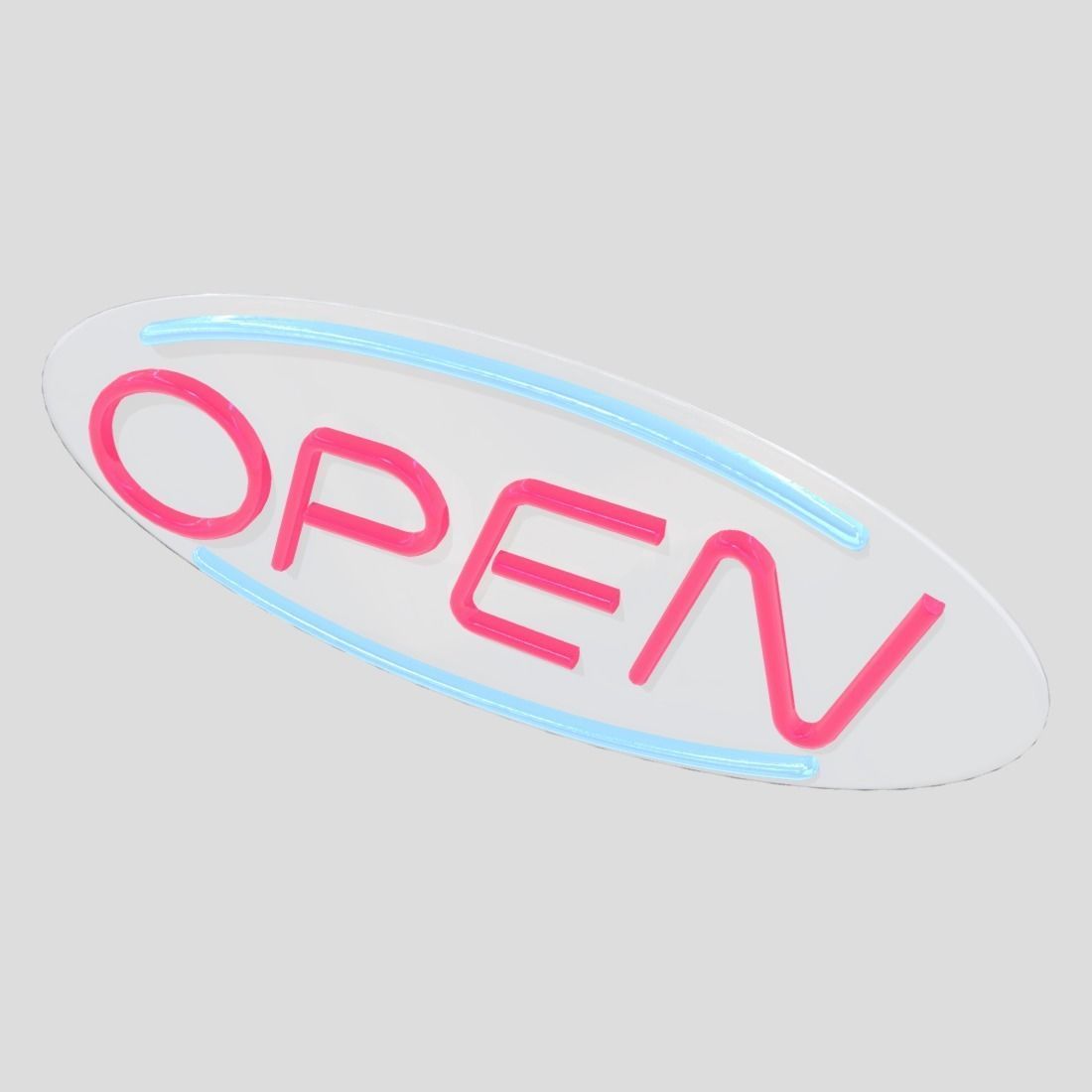 CC0 - Neon Sign Open free VR / AR / low-poly 3D model | CGTrader