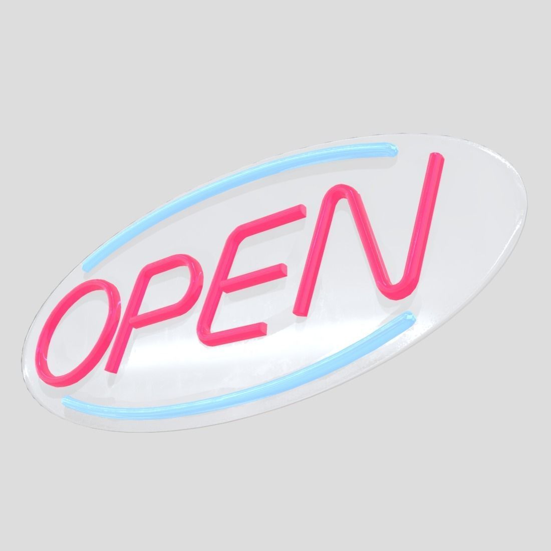 CC0 - Neon Sign Open free VR / AR / low-poly 3D model | CGTrader