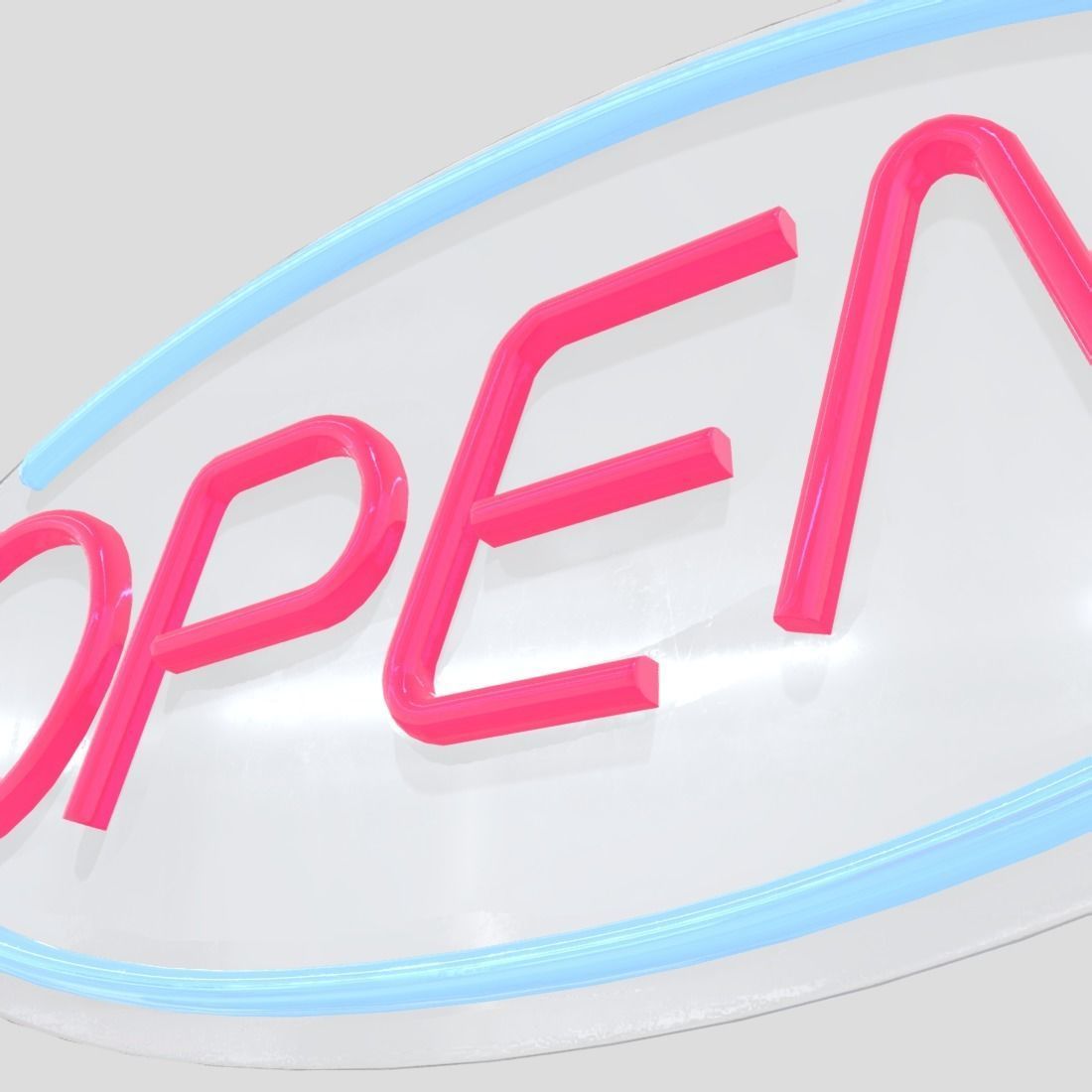 CC0 - Neon Sign Open free VR / AR / low-poly 3D model | CGTrader