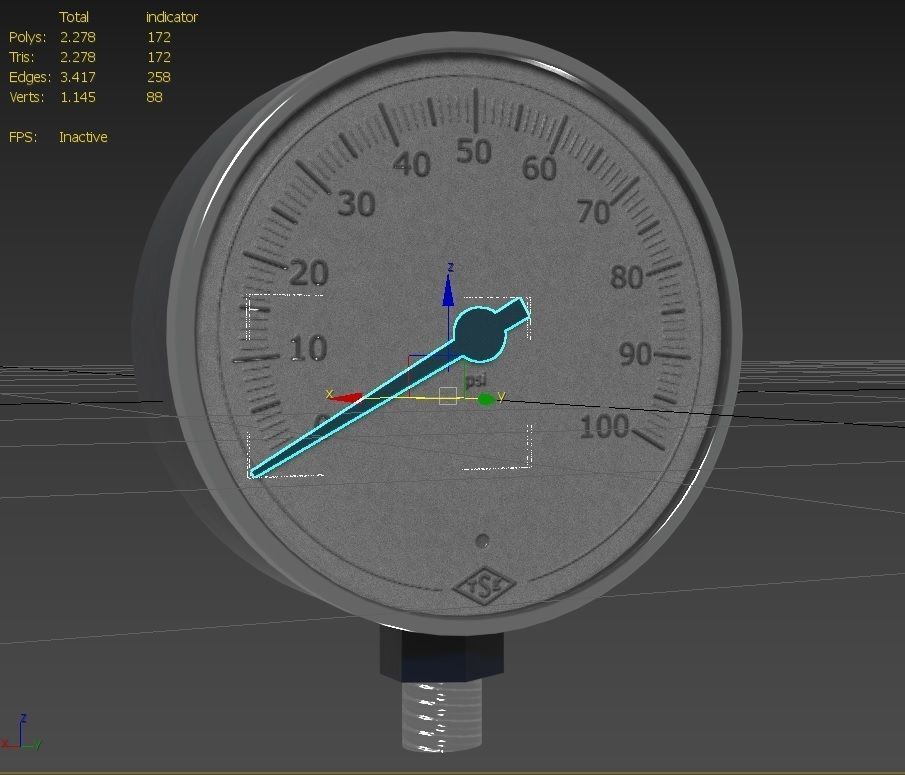 3D model Pressure Gauge M11 VR / AR / low-poly | CGTrader