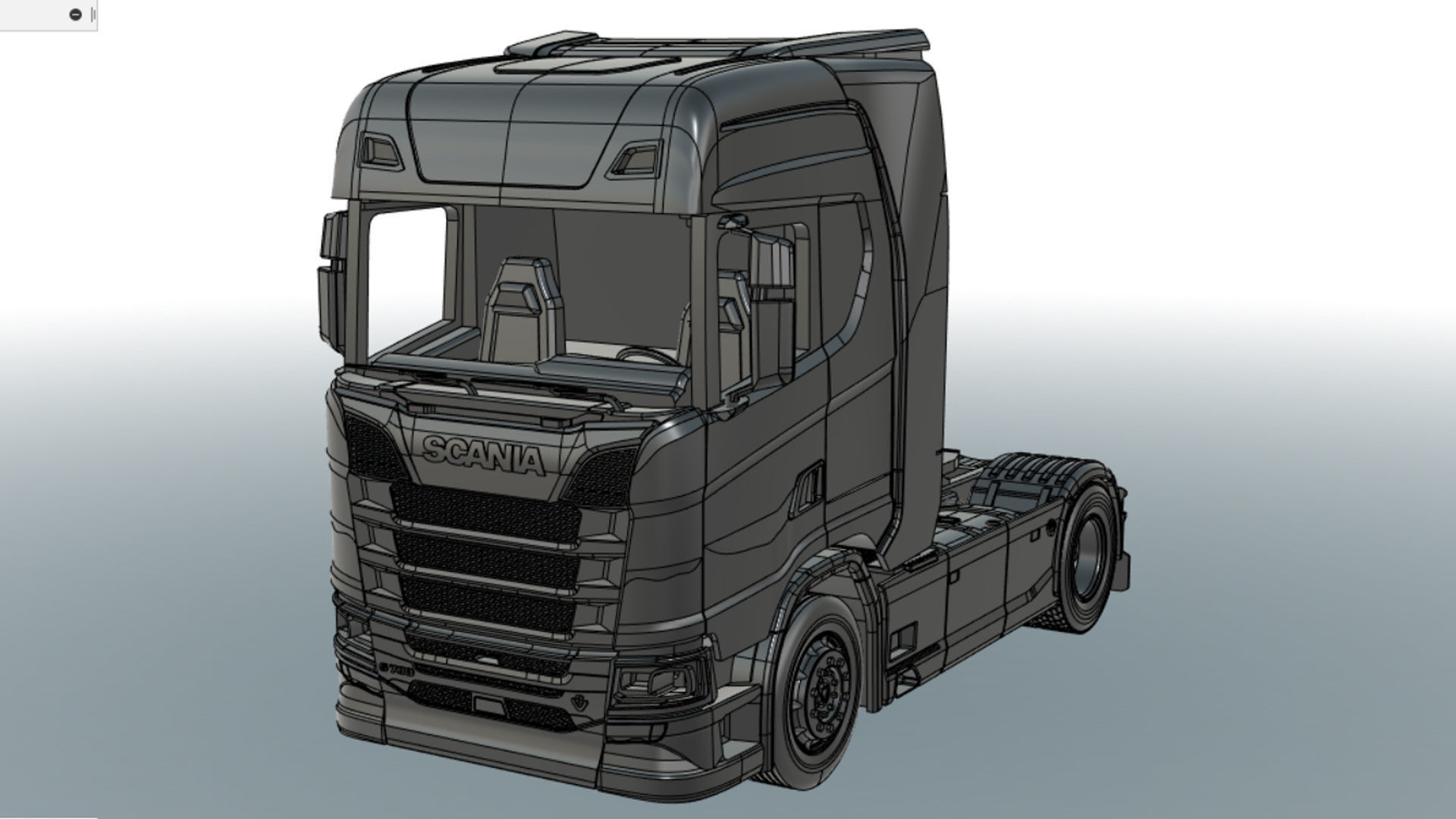 Scania S730 V8 Truck detailed scale model kit 3D print model 3D model ...