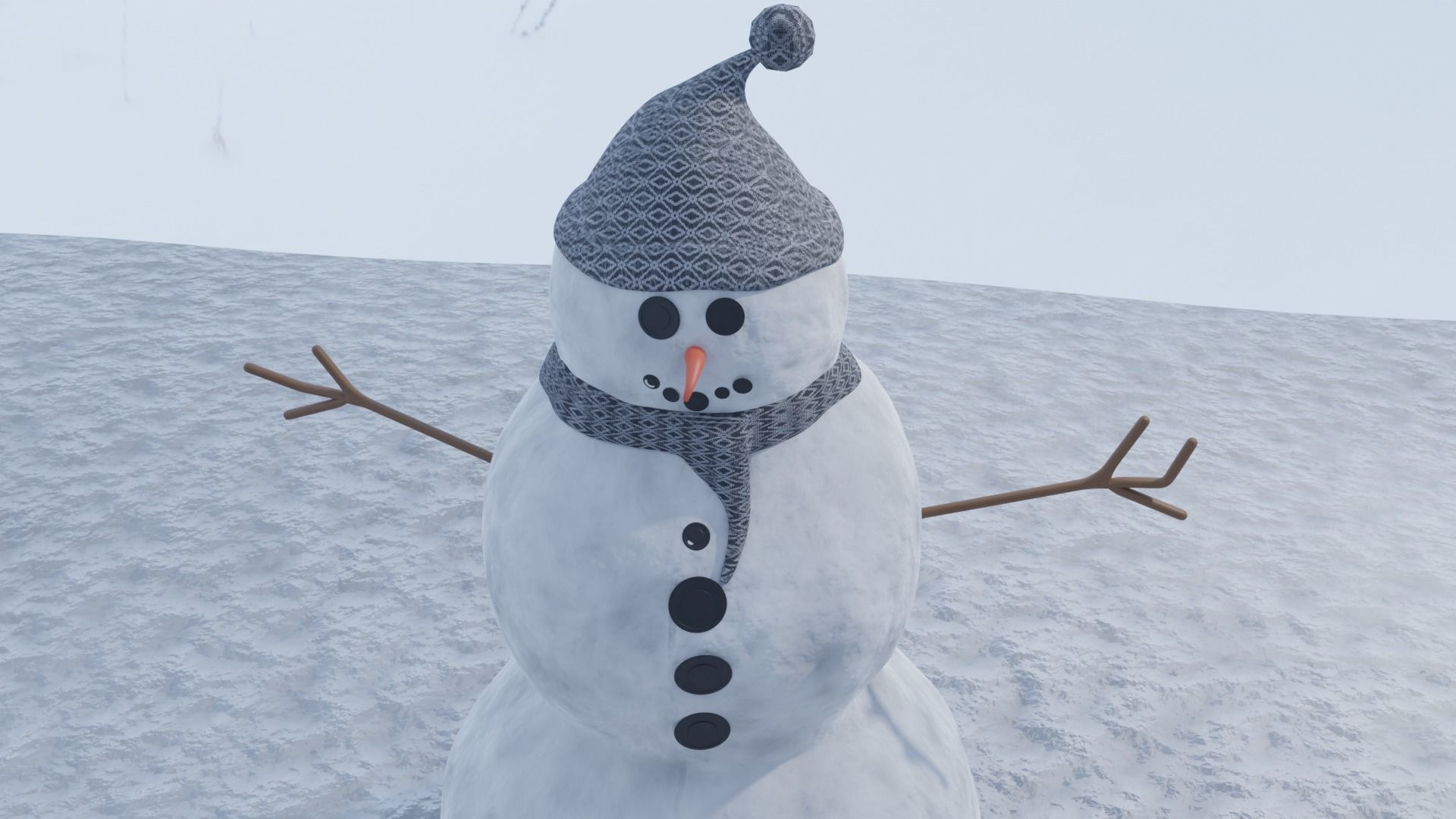 3D model Snowman 3D mode Made in blender VR / AR / low-poly | CGTrader