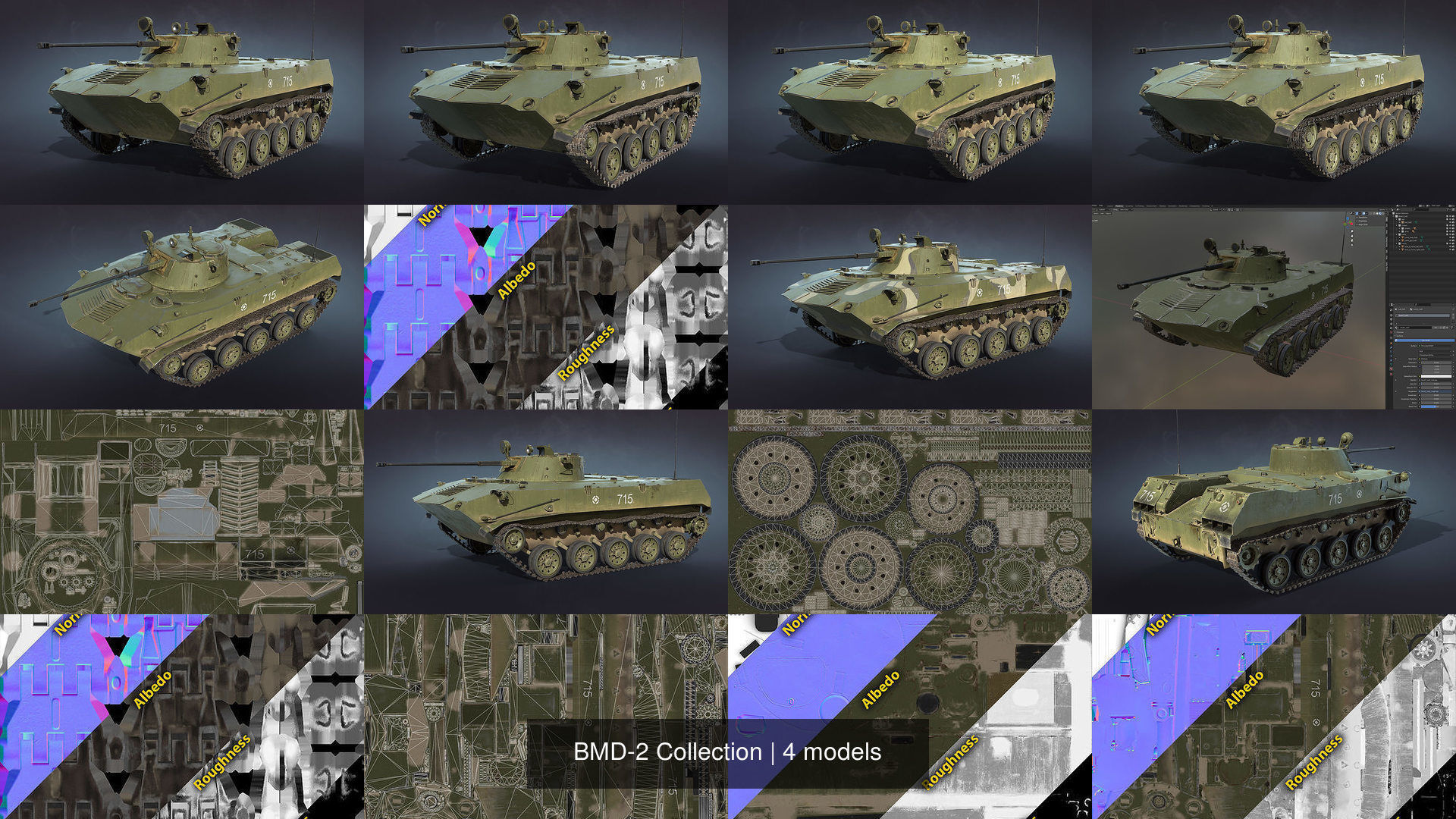 BMD-2 Collection military tank VR / AR / low-poly | CGTrader