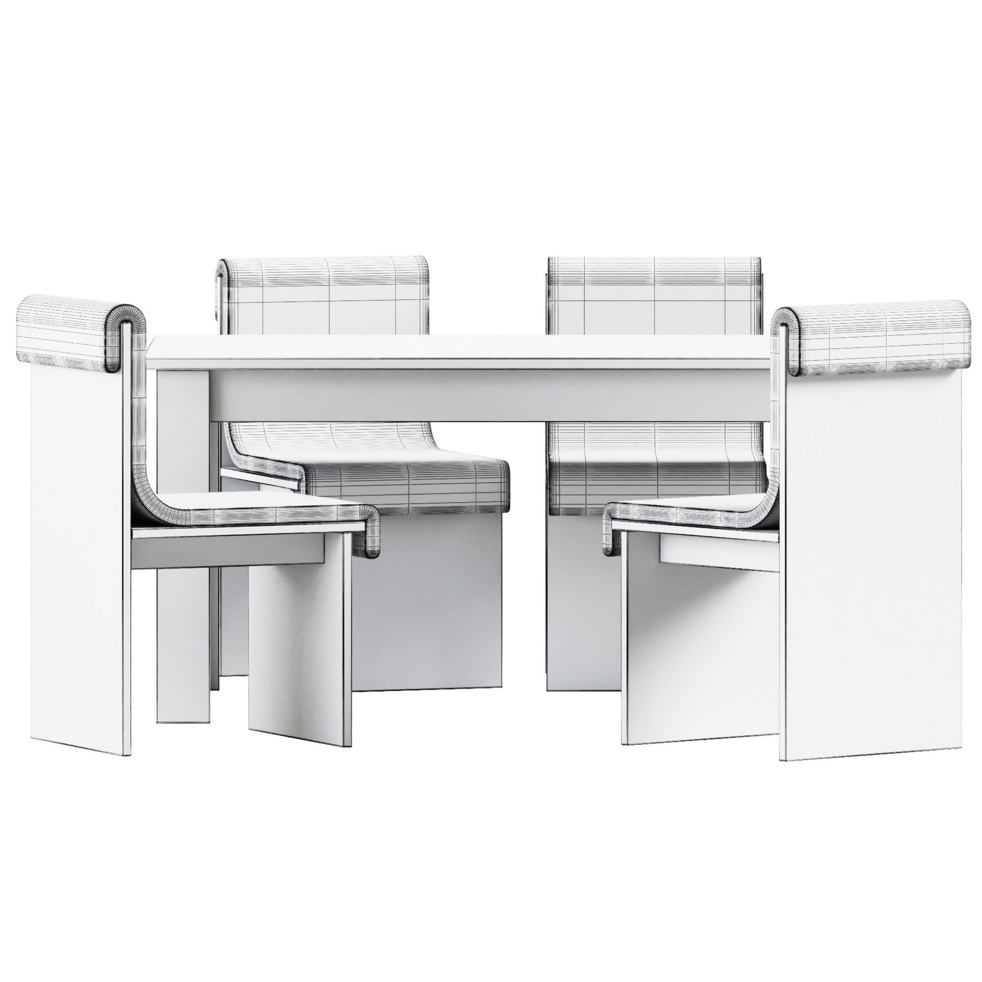 Table Markskel by JYSK and Melt Dining Chair by Bower Studios 3D model ...