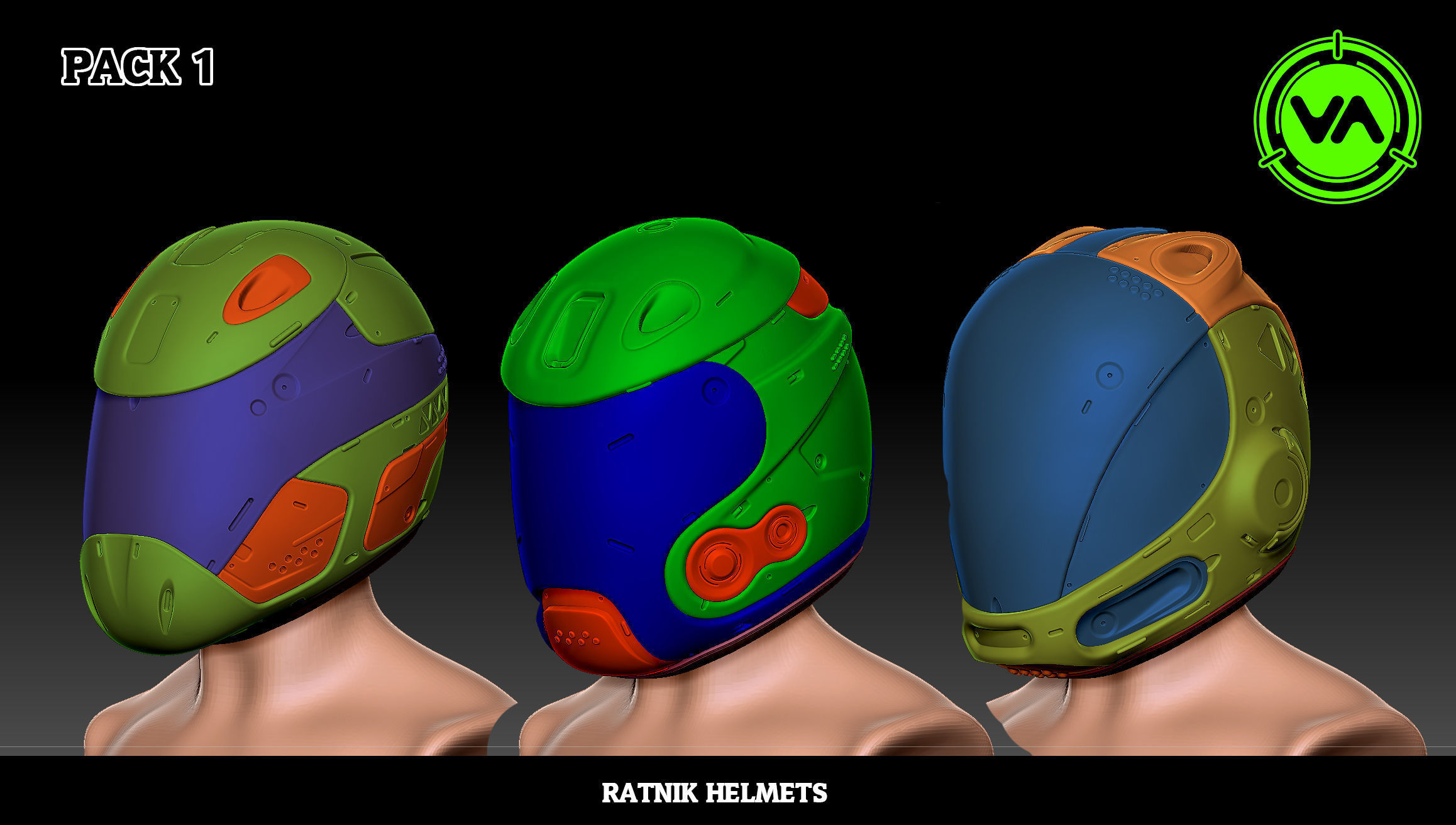 Ratnik Helmets Pack1 3D model | CGTrader