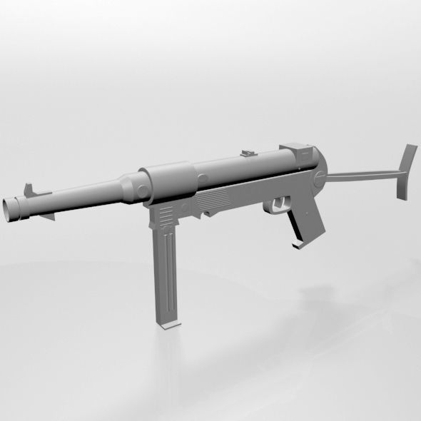 MP 40 Gun 01 3D model | CGTrader