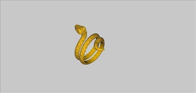 Snake ring 3D print model 3D model 3D printable | CGTrader