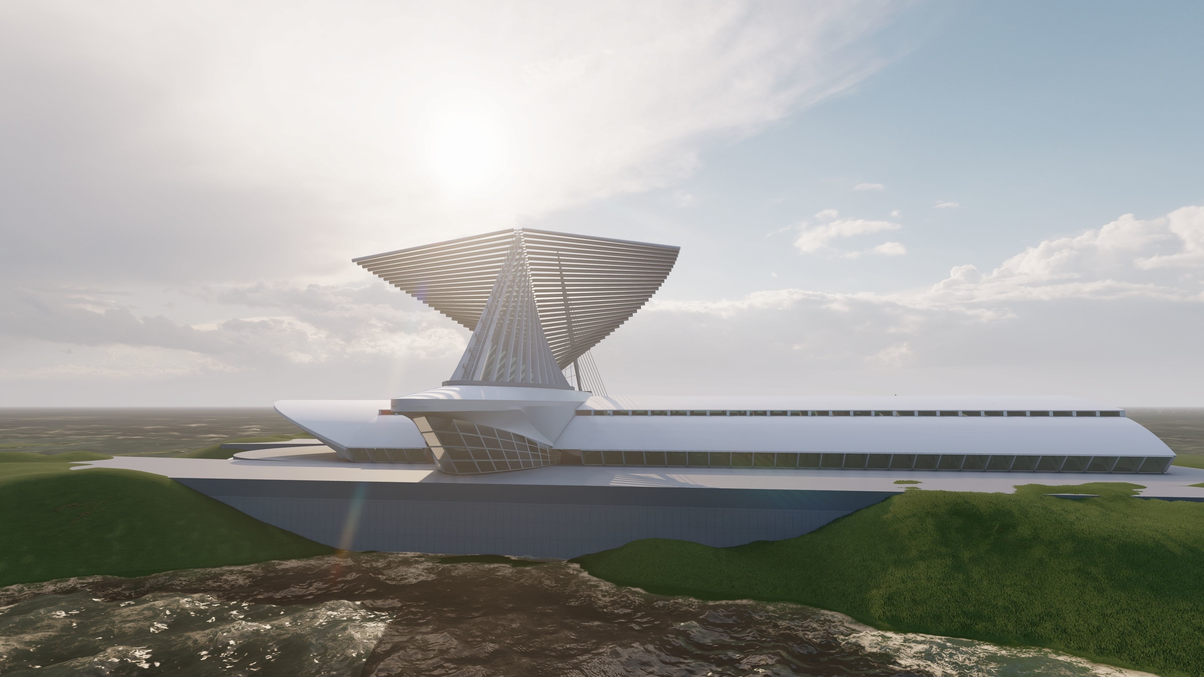 Milwaukee Art Museum model Revit 2021 and render by Lumion 11 3D model ...