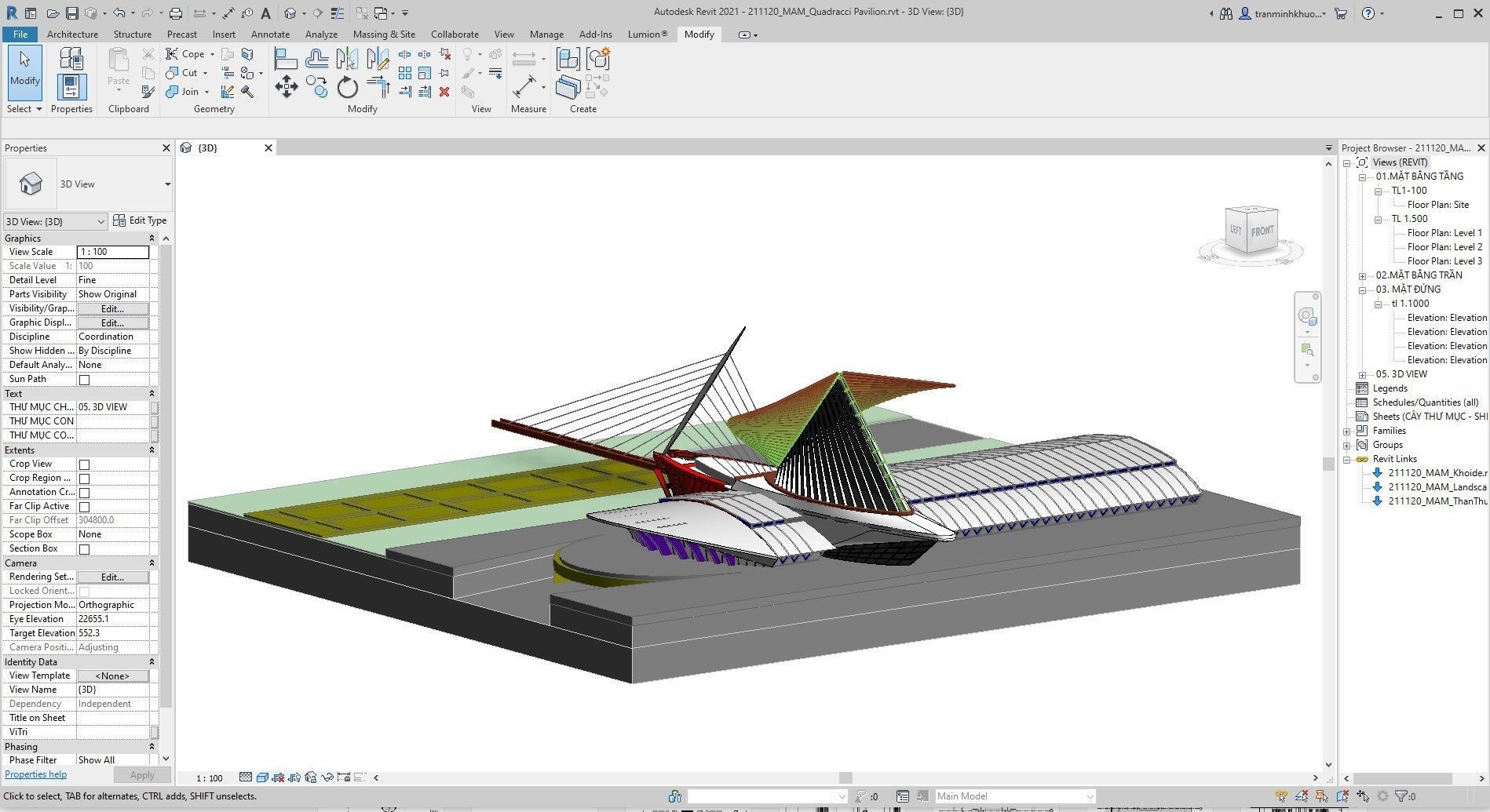 Milwaukee Art Museum model Revit 2021 and render by Lumion 11 3D model ...